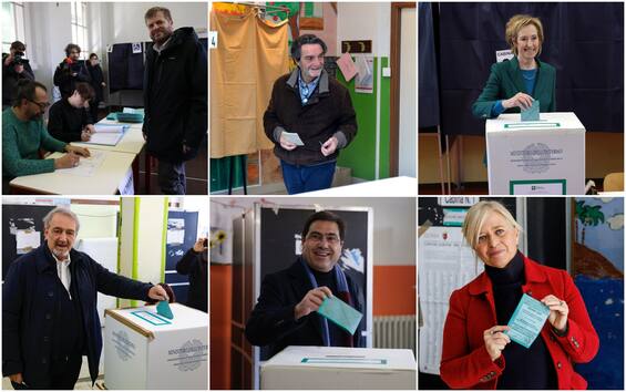 Elezioni regionali in Lazio e Lombardia: le foto dai seggi | Sky TG24