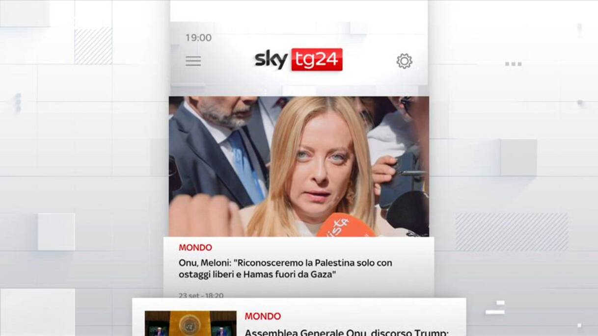 I titoli di Sky Tg24 del 23 settembre, edizione ore 19 | Video Sky TG24