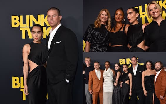 Blink Twice, Zoë Kravitz e Channing Tatum col resto del cast alla ...
