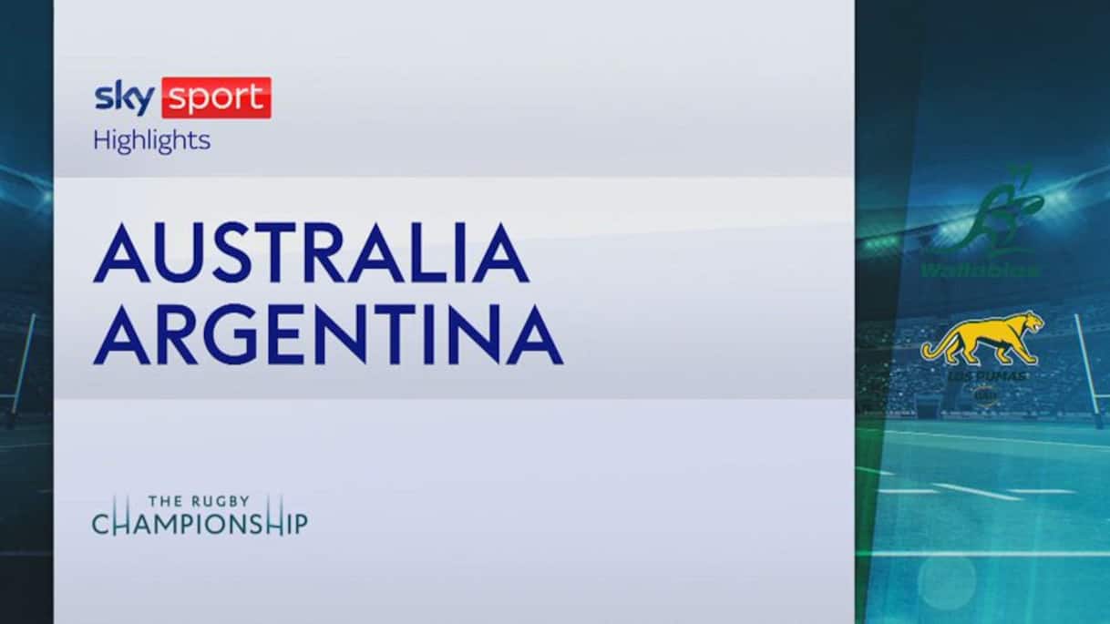 Australia-Argentina: highlights Rugby Championship | Sky Sport