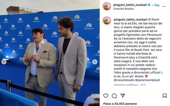 Riccardo Zanotti ed Elio Biffi dei Pinguini Tattici Nucleari sono nel ...