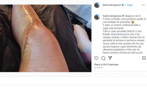 Infortunio Brignone, la foto dopo l'operazione e l'inizio della ...