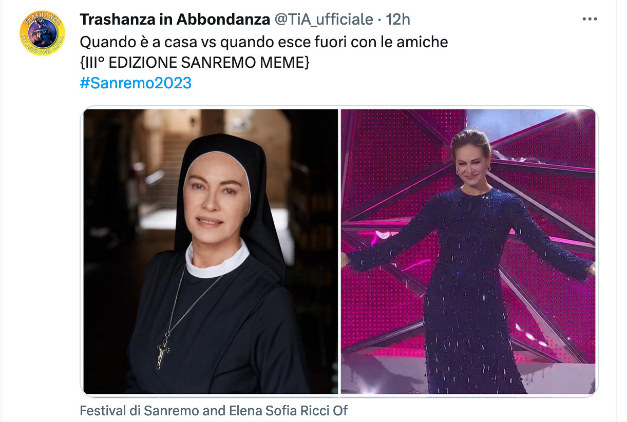 Sanremo 2023, i meme più divertenti sulla prima serata del Festival ...