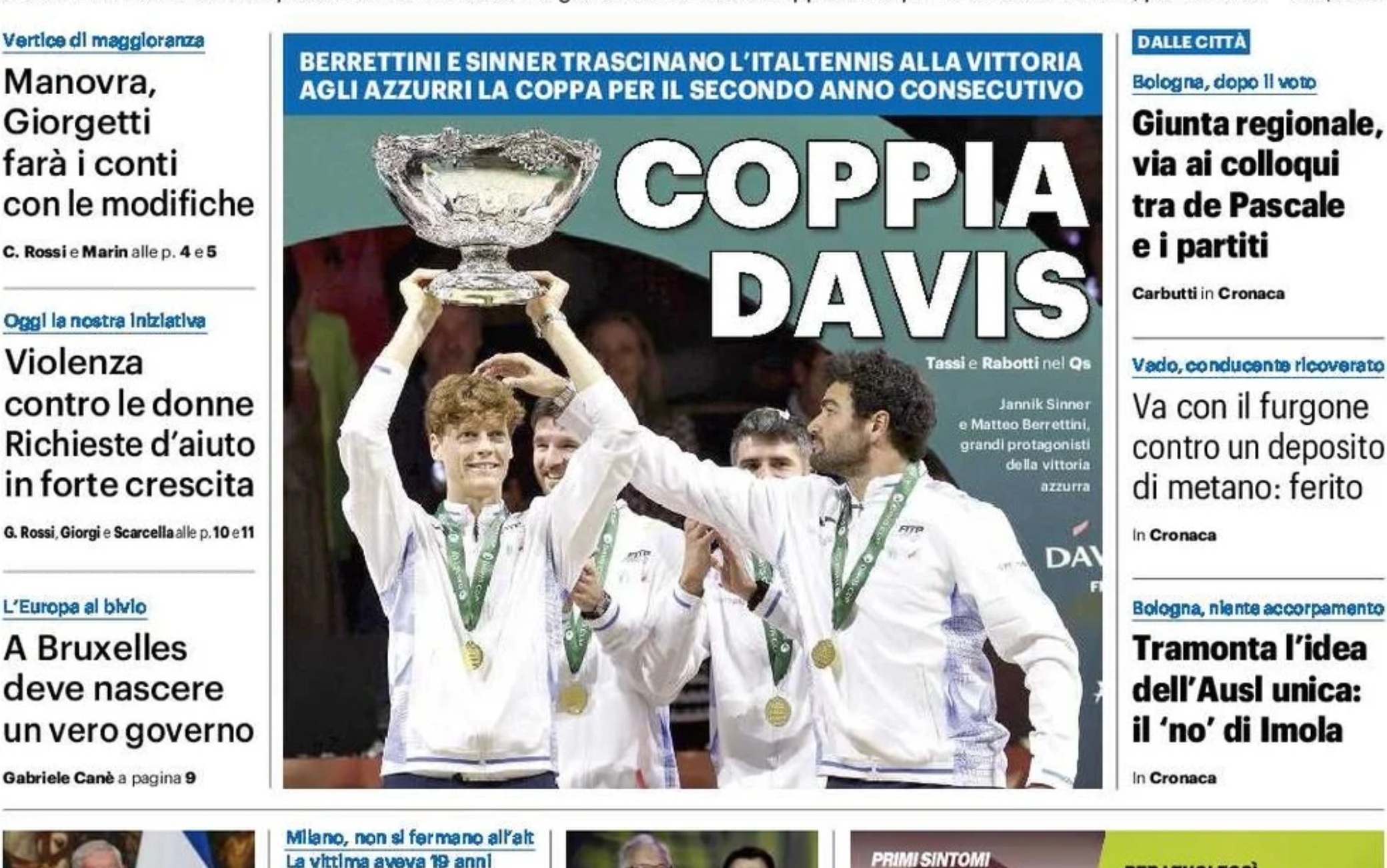 L'Italia vince la Coppa Davis 2024: la rassegna stampa dal mondo | Sky Sport