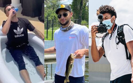 NBA, come passano il tempo nella bolla? Giocando e... andando a pesca ...