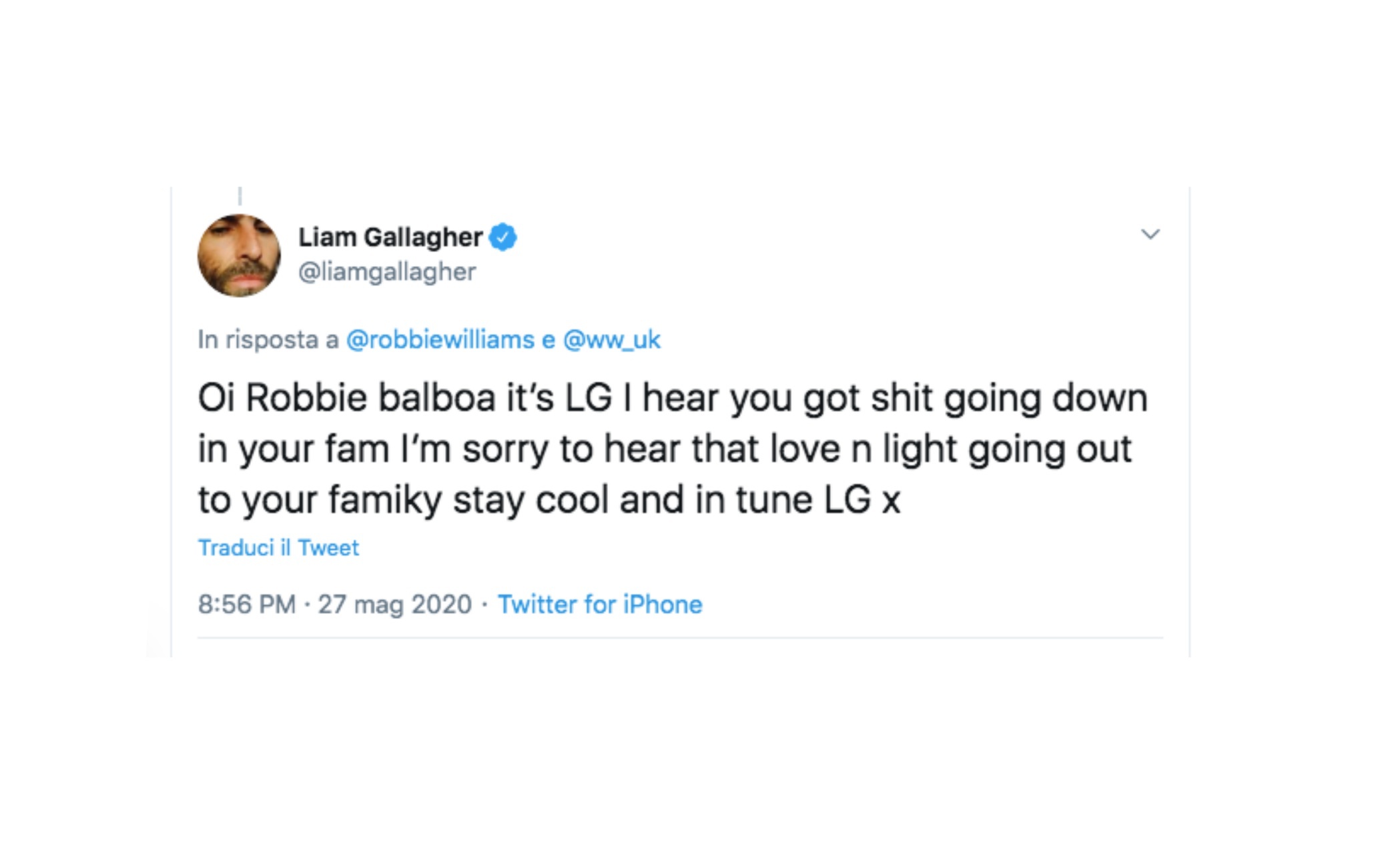 Robbie Williams vs Liam Gallagher fanno pace: una lite fra star lunga ...