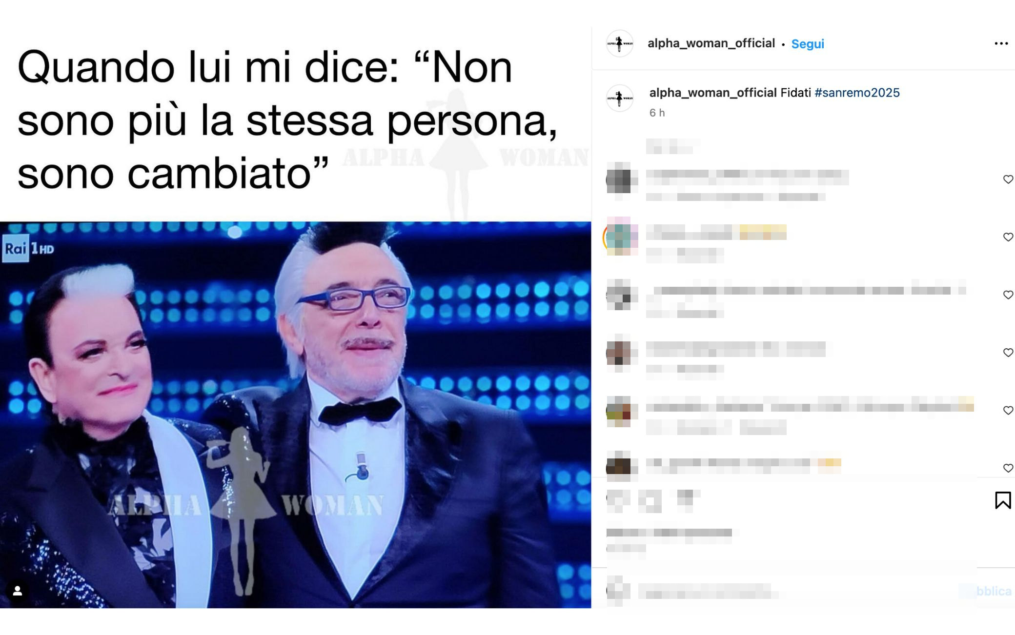 Sanremo 2025, i meme più divertenti sulla seconda serata del Festival ...