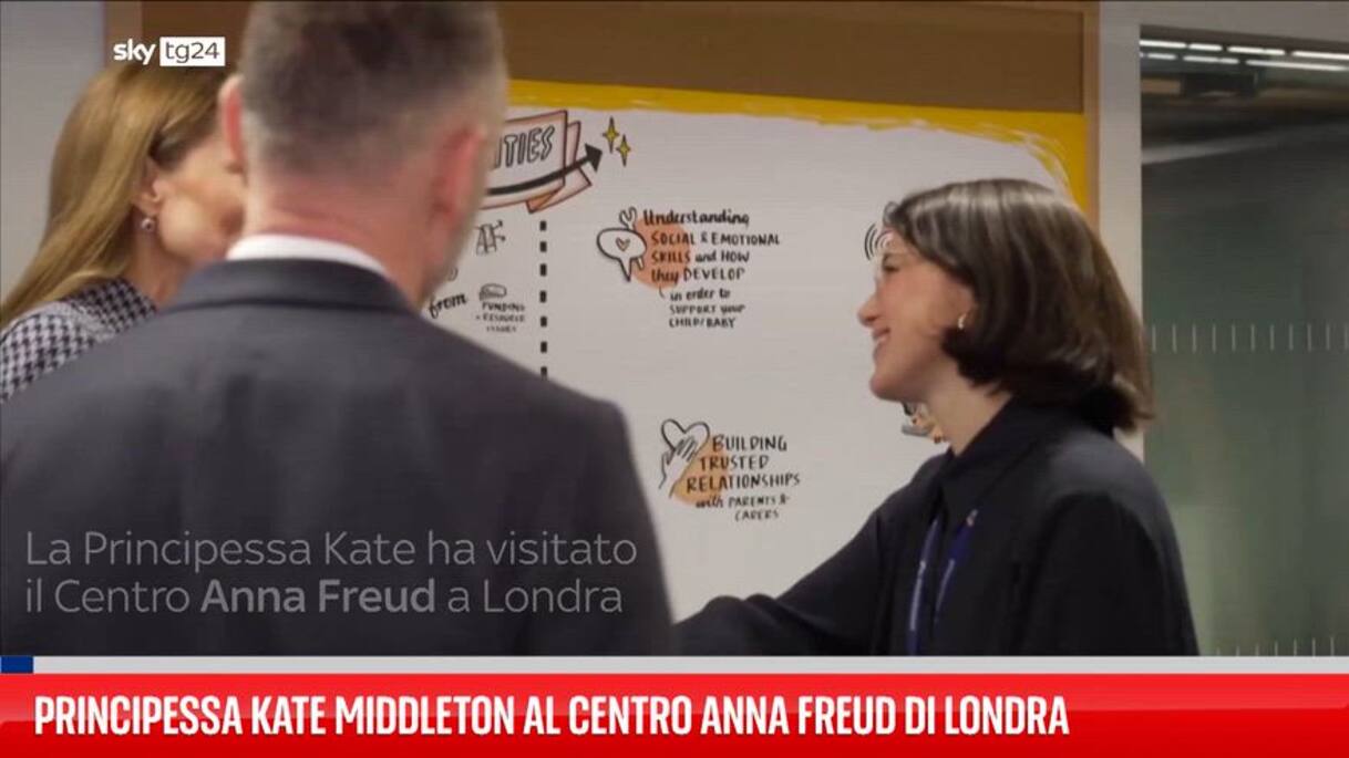 Principessa Kate Middleton al Centro Anna Freud di Londra | Video Sky TG24