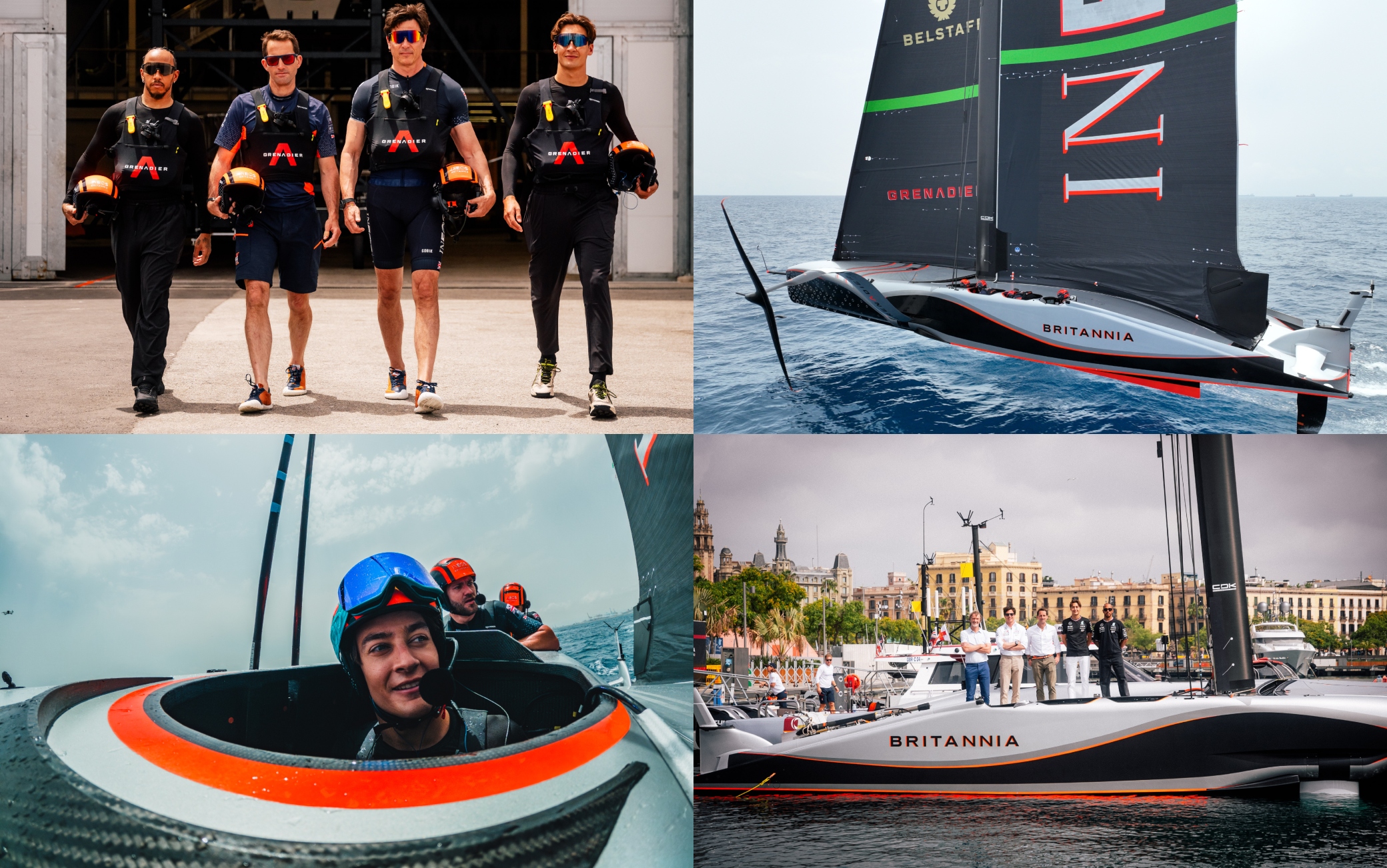 F1, Hamilton, Russell e Wolff: il team Mercedes in barca a vela con ...