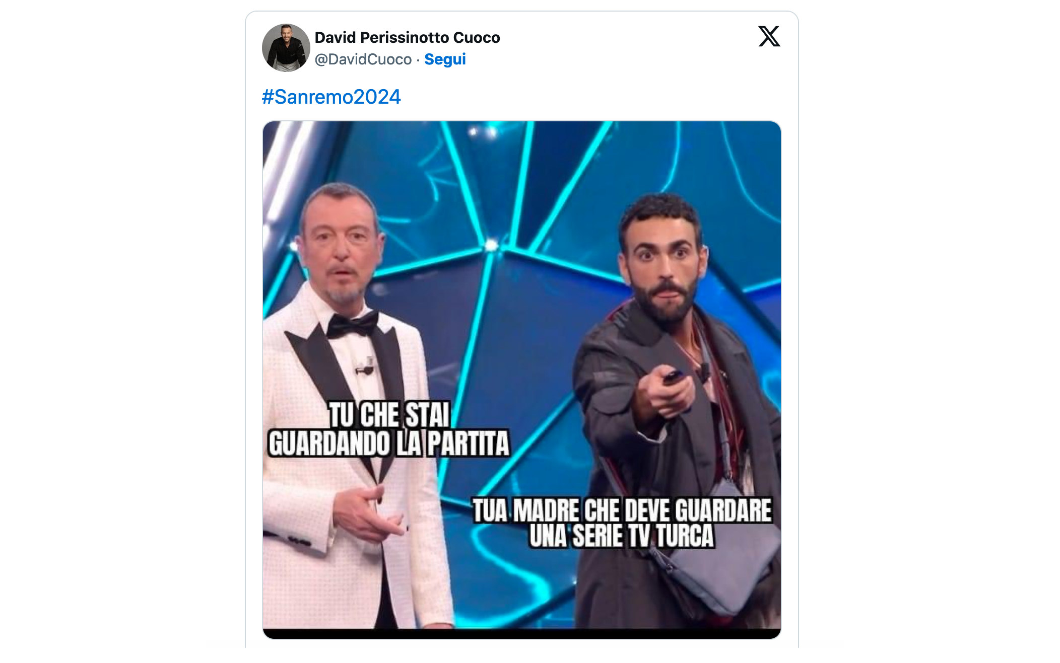 Sanremo 2024, i meme più divertenti sulla prima serata del Festival ...