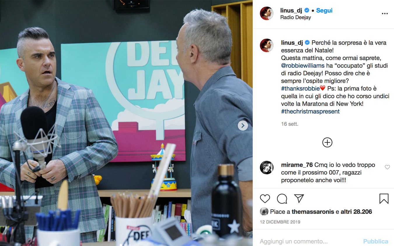 Linus, 20 foto con cantanti e vip dal profilo Instagram