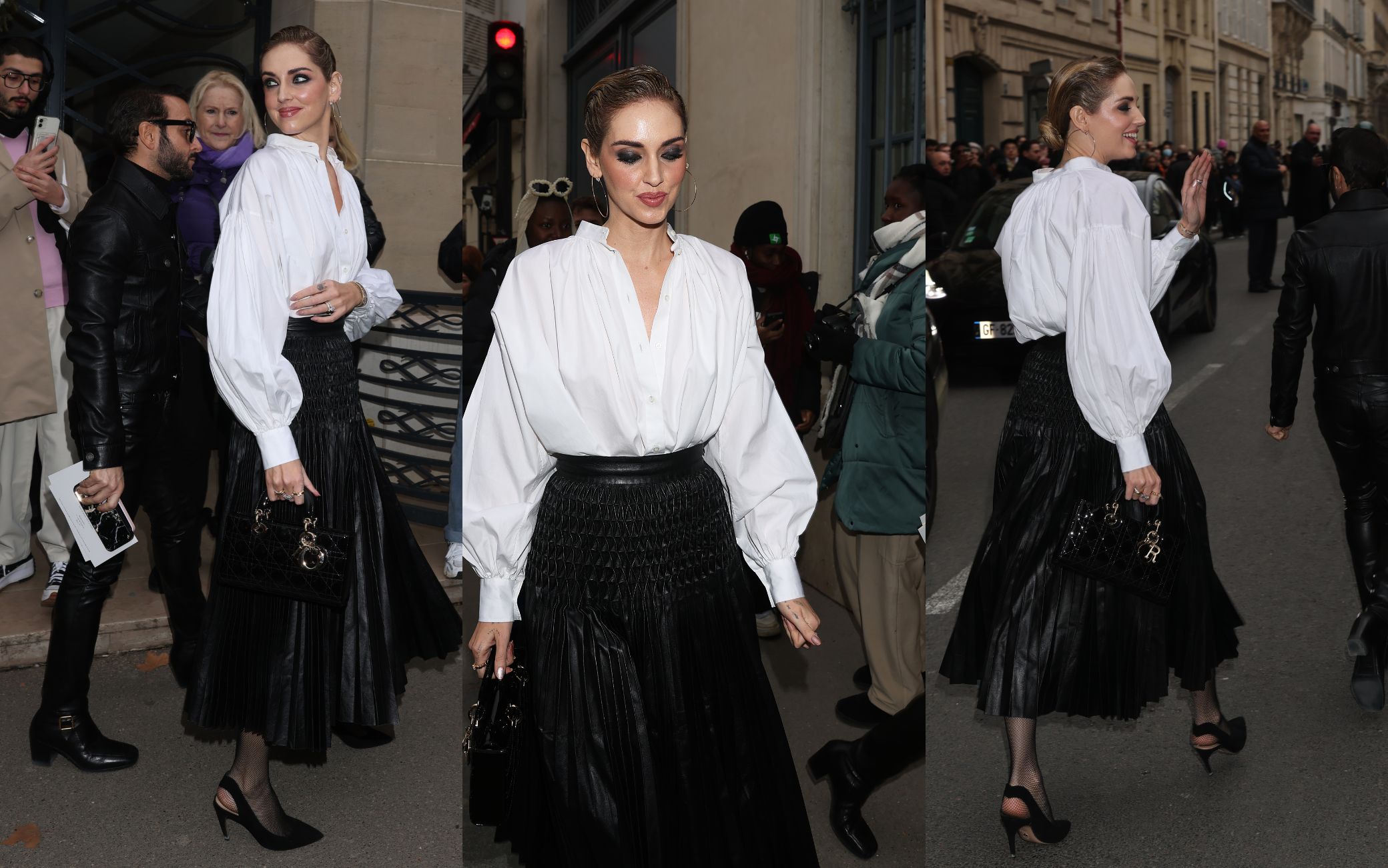 Chiara Ferragni a Parigi, il look per la sfilata Dior