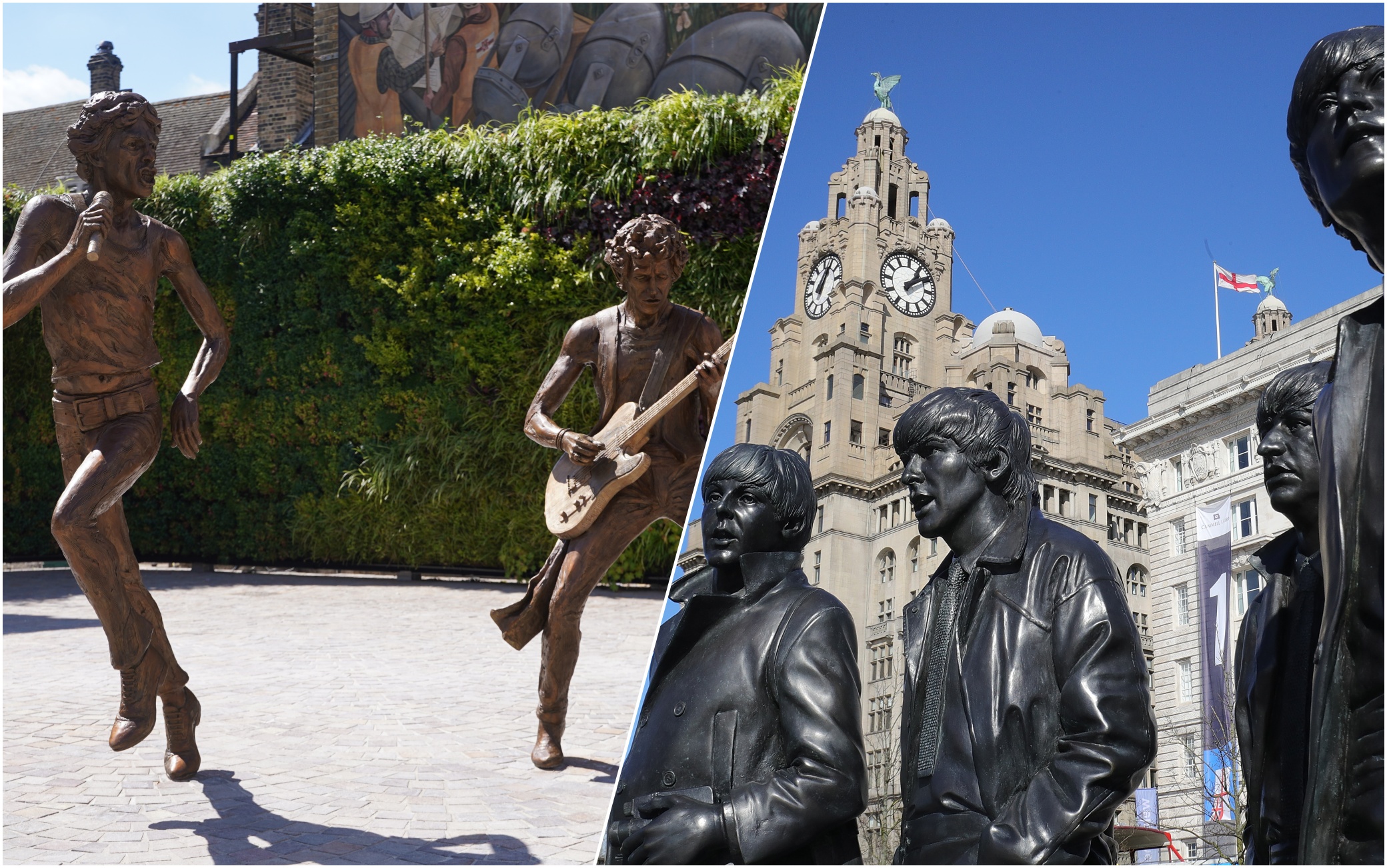 Mick Jagger e Keith Richards, inaugurate statue in bronzo a Dartford ...