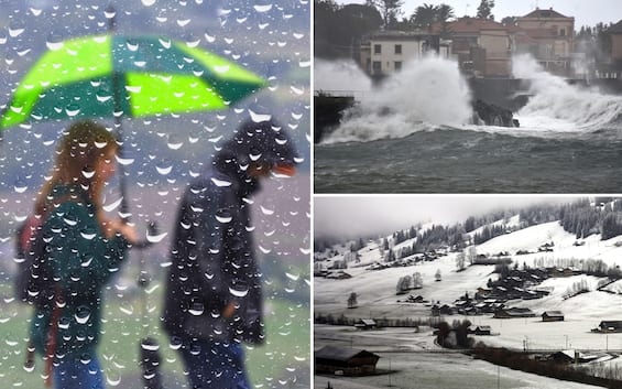 Meteo, arriva la tempesta di pioggia, neve e vento (fino ai 100 km/h). Ecco quando e dove | Sky TG24