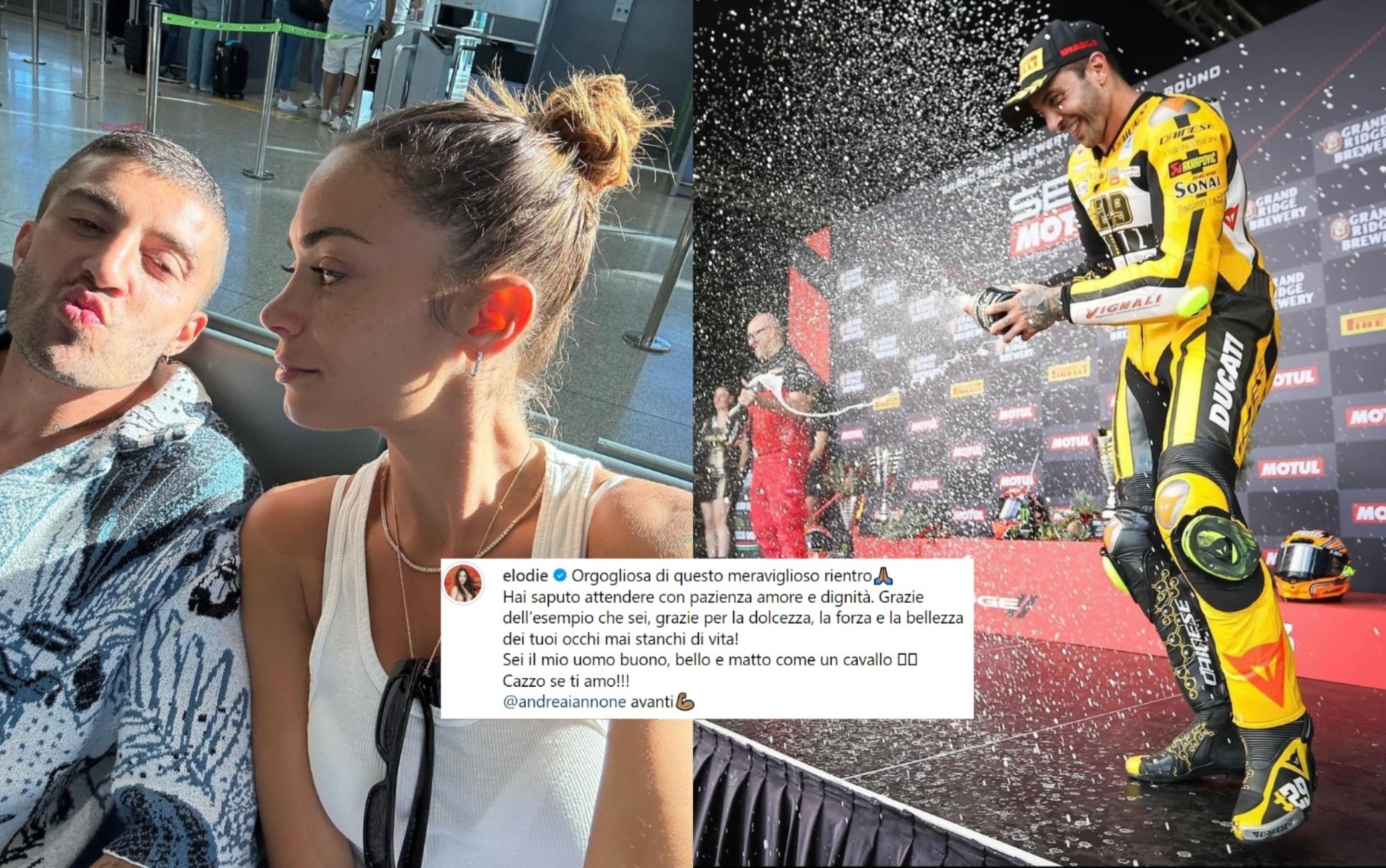 Iannone, il messaggio di Elodie e la storia dalla squalifica al podio ...