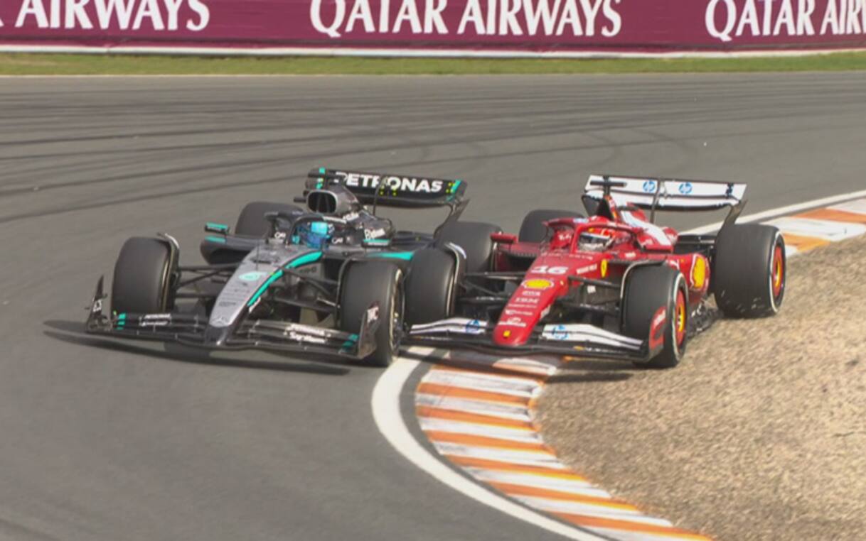 F1, Leclerc e il gran sorpasso su Russell in Olanda: FIA indaga, ma non ...