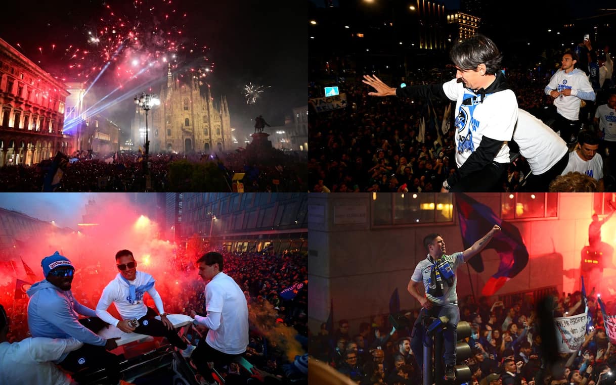 Inter le foto di oggi della festa scudetto dopo la vittoria sul Torino ...