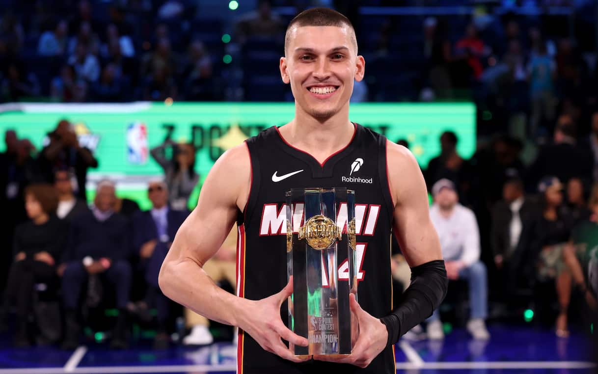 All-Star NBA, Tyler Herro dei Miami Heat vince la gara del tiro da tre ...