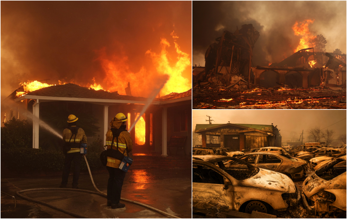 California, le immagini satellitari dell'incendio di Los Angeles. VIDEO ...