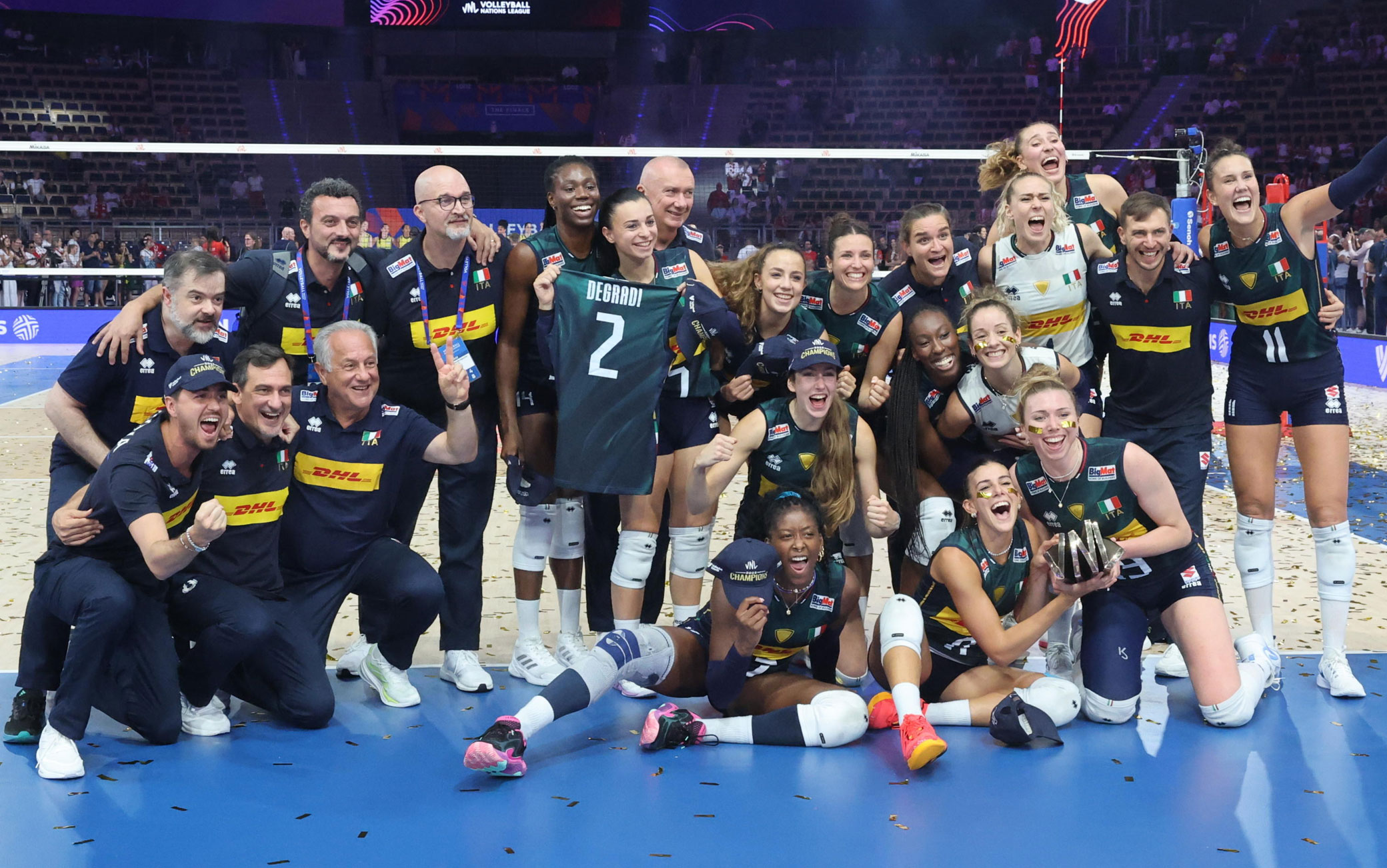 Nations League Volley, le azzurre di Velasco battono Usa 3-0 | Sky Sport