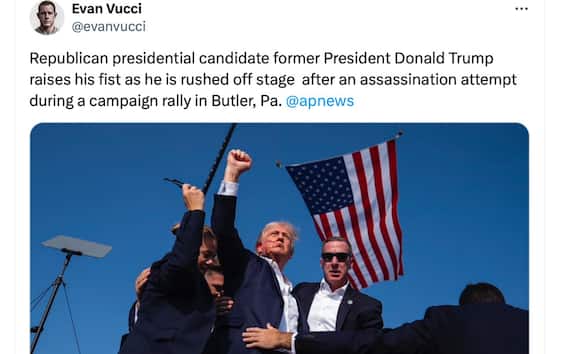 Spari contro Trump, la foto iconica del premio Pulitzer | Sky TG24