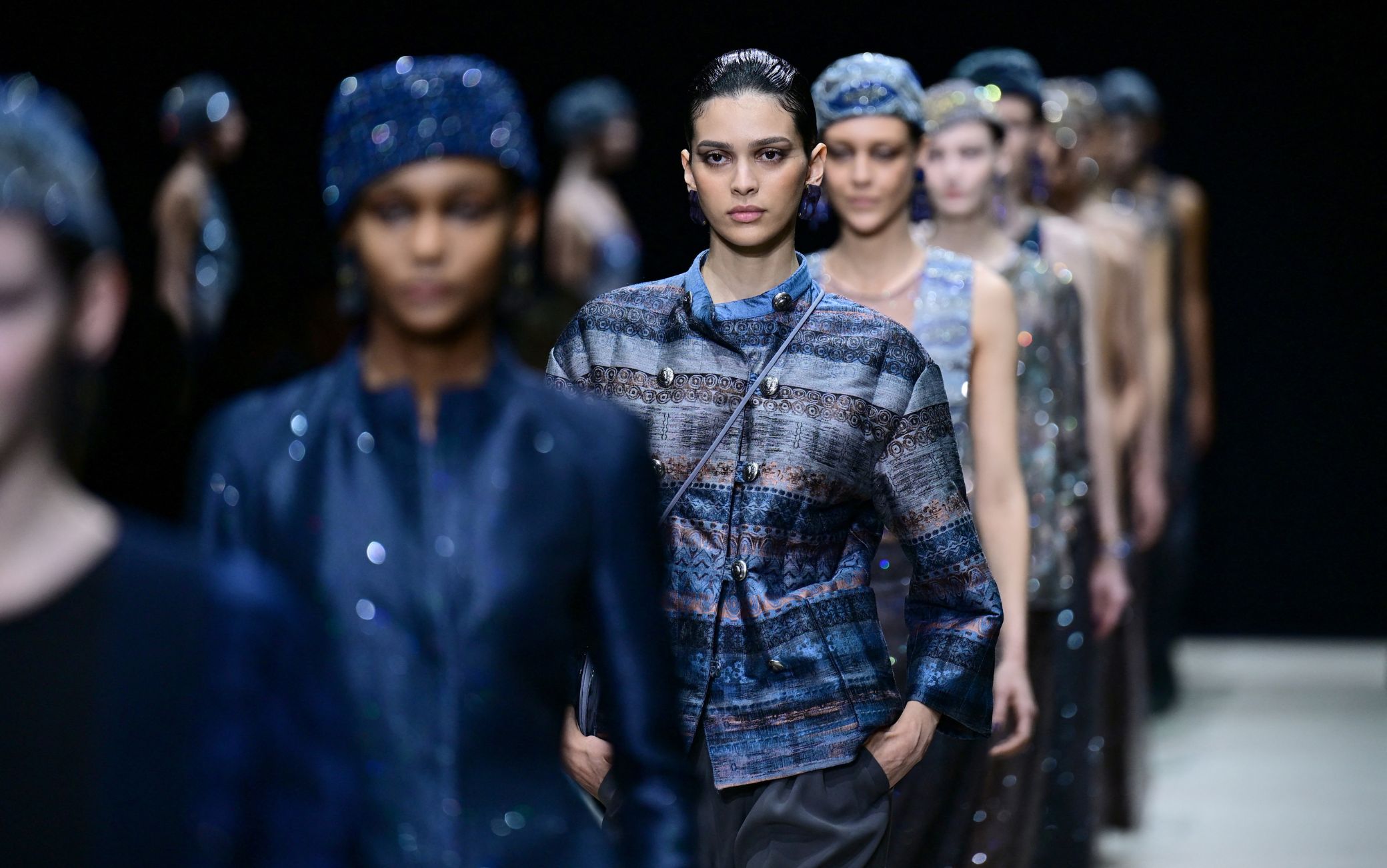 Milano Fashion Week, la sfilata Giorgio Armani Autunno/Inverno 2025-26. FOTO | Sky TG24