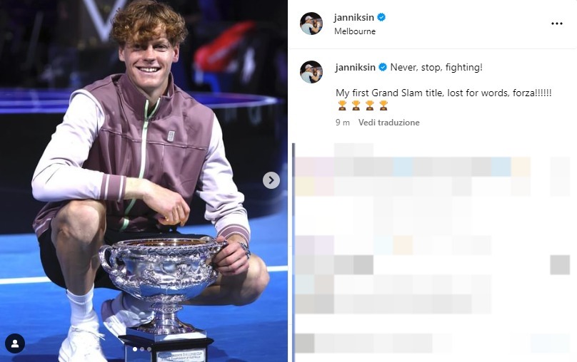 Sinner vince gli Australian Open 2024: le reazioni sui social | Sky Sport