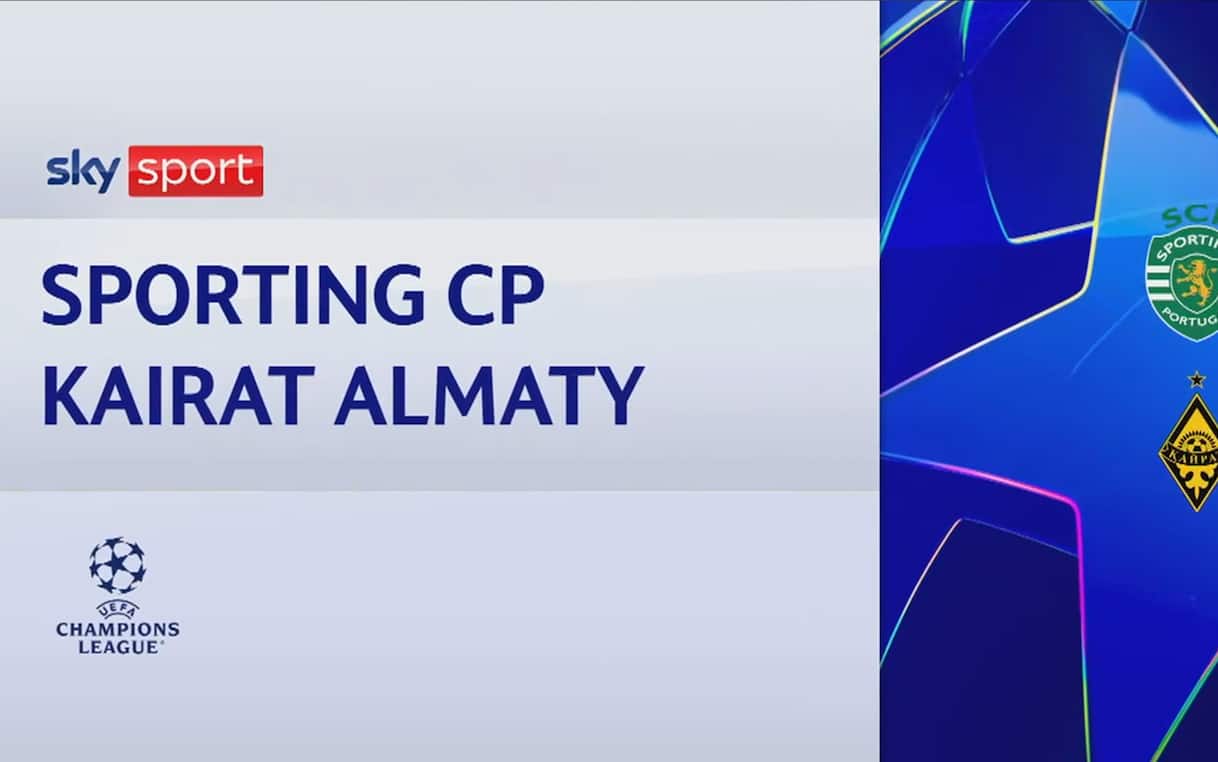 Sporting Kairat Almaty 4-1: gol e highlights Champions | Sky Sport