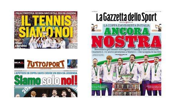 L'Italia vince la Coppa Davis 2024: la rassegna stampa dal mondo | Sky Sport
