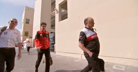 F1, Binotto e Vasseur arrivano insieme a Yas Marina. E Steiner spiega ... F1, Binotto e Vasseur arrivano insieme a Yas Marina. E Steiner spiega ...