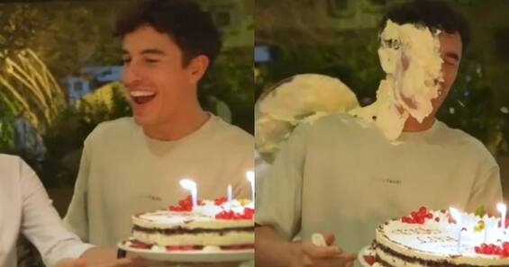 Marquez, compleanno con torta a sorpresa. VIDEO | Sky Sport