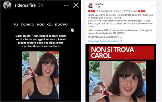 La 16enne Carol Bugin, scomparsa da giovedì, è stata ritrovata a San ...