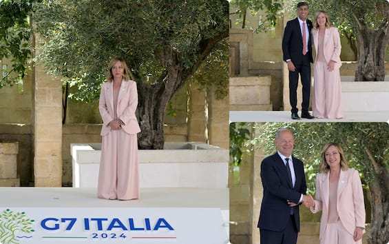 G7 in Puglia, l'arrivo dei leader mondiali accolti dalla premier Giorgia Meloni. FOTO | Sky TG24