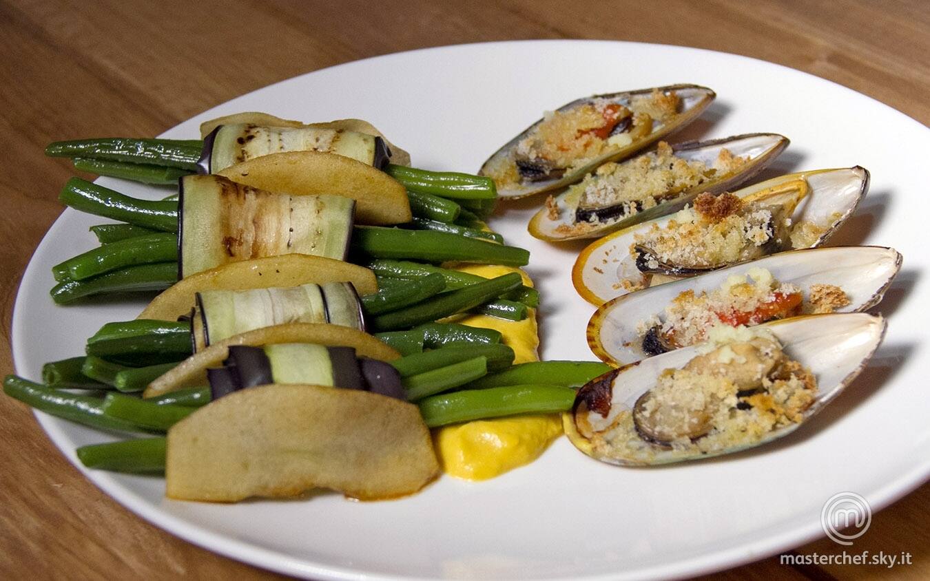 Masterchef: Cozze gratinate, involtini vegetariani e mela verde al ...