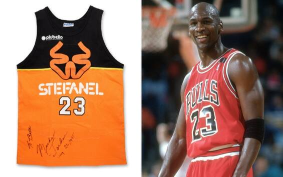 Michael Jordan, all'asta la maglia del match a Trieste del tour europeo ...