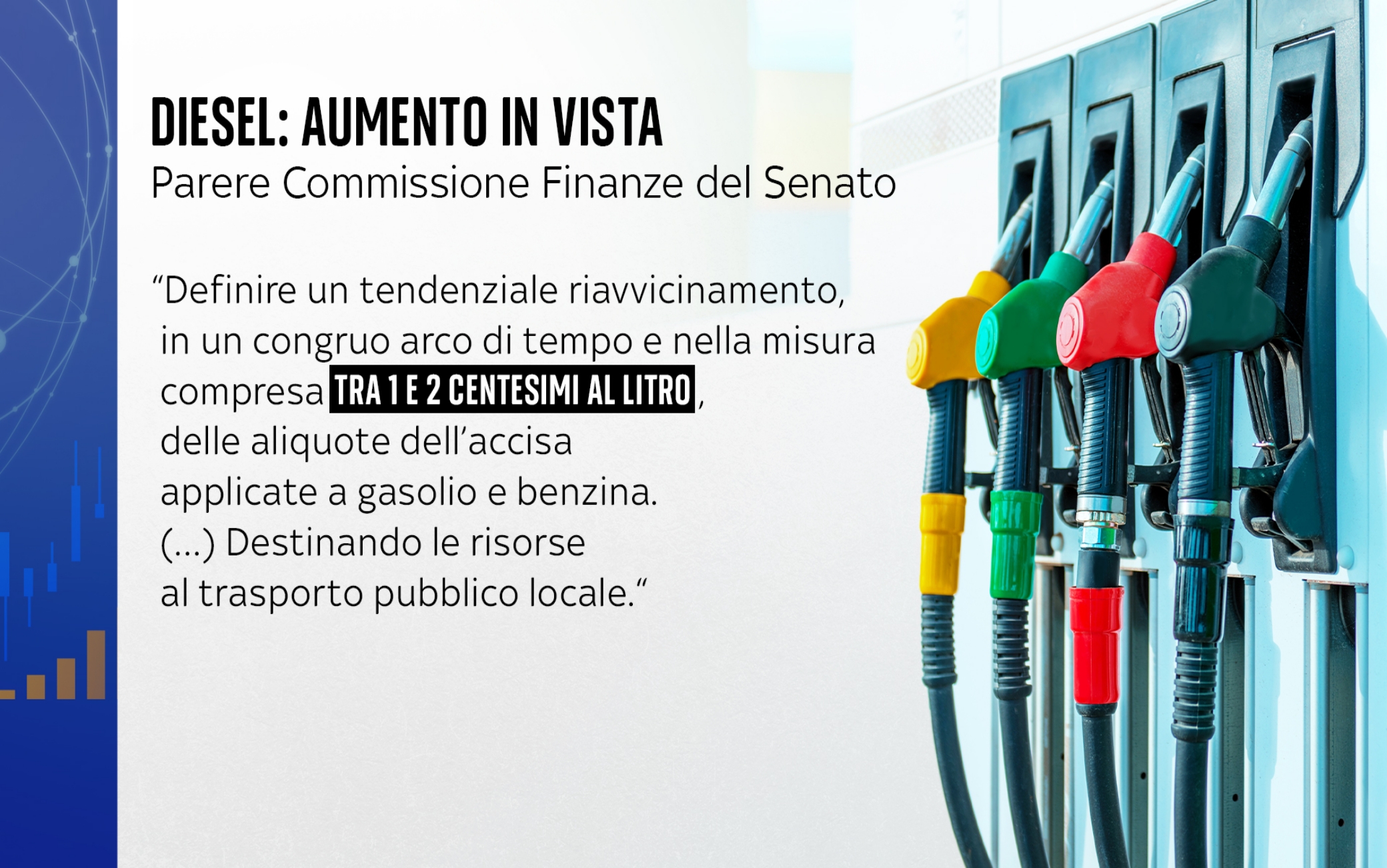Prezzo del diesel, aumenti in arrivo sul gasolio. Chi paga più tasse in ...
