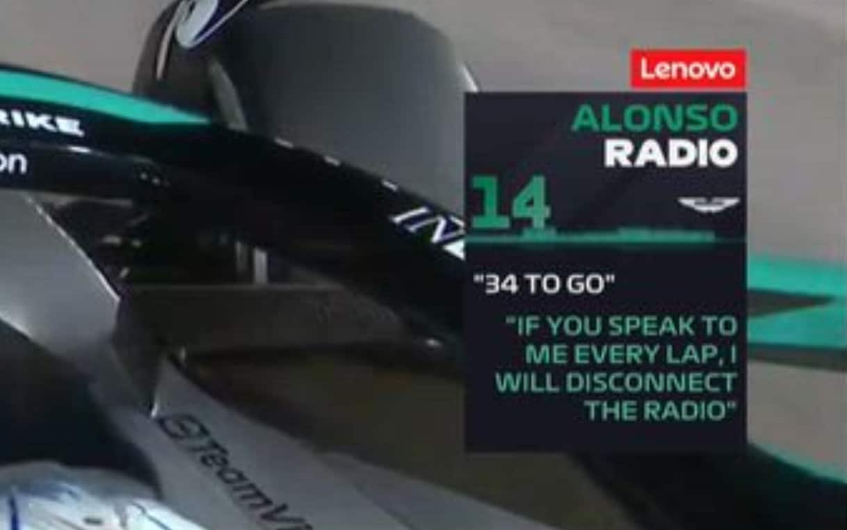 Alonso durante il GP Singapore: 'Non parlatemi più o spengo la radio ...