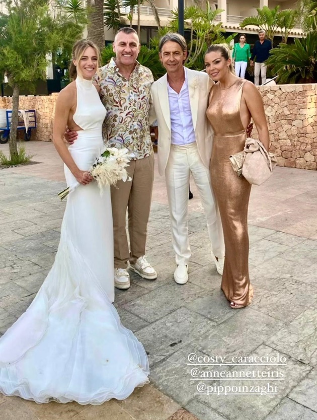 Pippo Inzaghi sposa Angela Robusti a Formentera: i vip al matrimonio ...