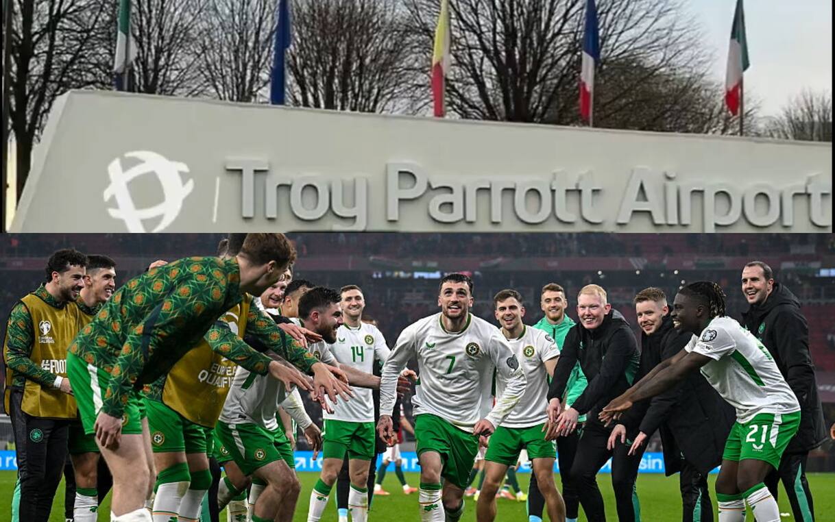 Irlanda ai playoff Mondiali 2026, aeroporto Dublino celebra Troy ...