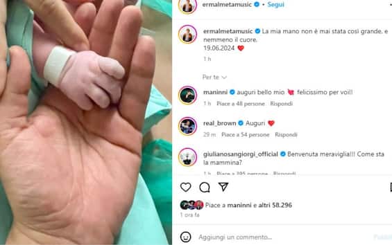 È nata Fortuna la figlia di Ermal Meta e Chiara Sturdà | Sky TG24