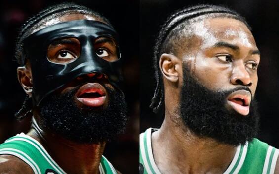 NBA, via la maschera, Jaylen Brown si scatena: i numeri di gara-4 ...