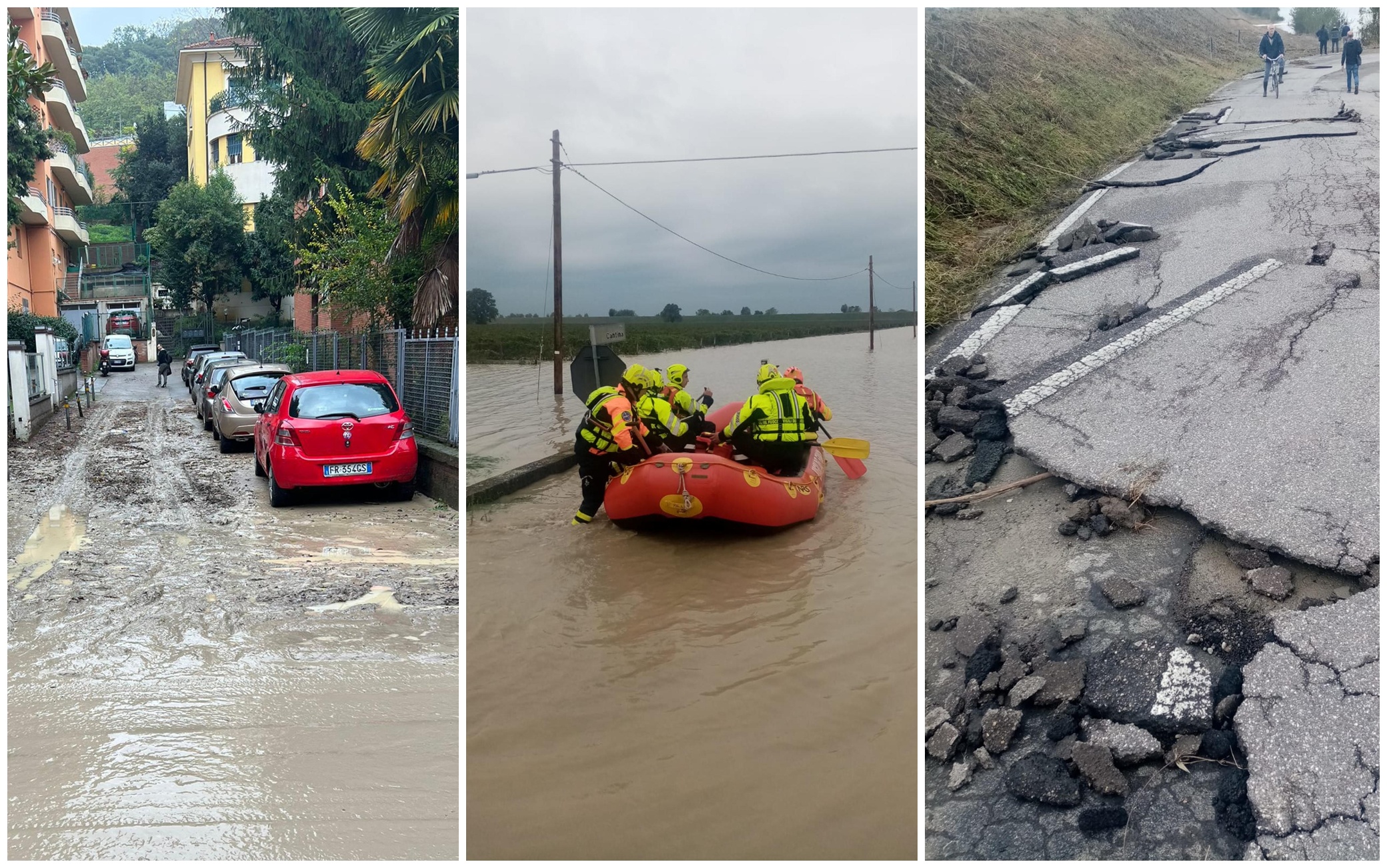 Frane e strade chiuse in Emilia Romagna: le immagini dell'alluvione ...