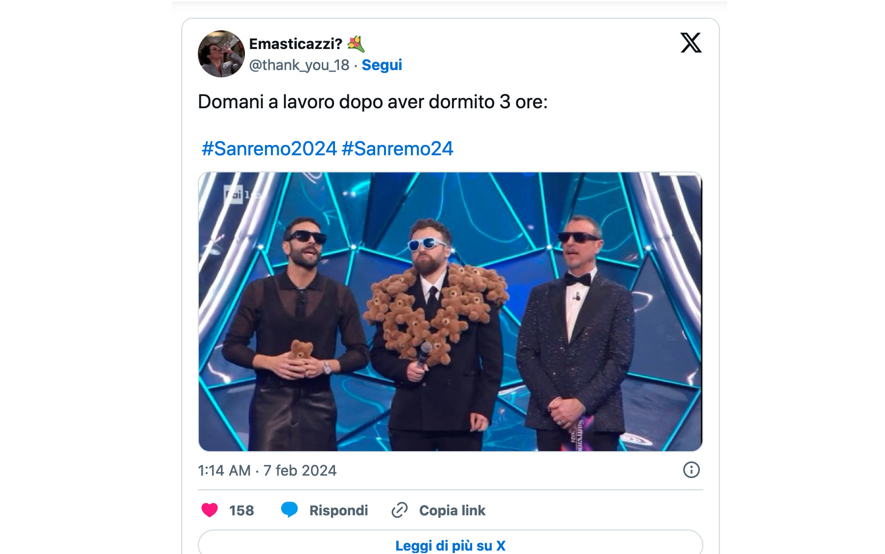 Sanremo 2024, i meme più divertenti sulla prima serata del Festival ...