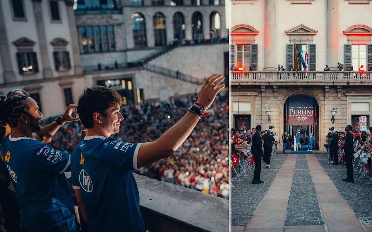 Leclerc e Hamilton aprono le porte della 'The House of Peroni Nastro ...