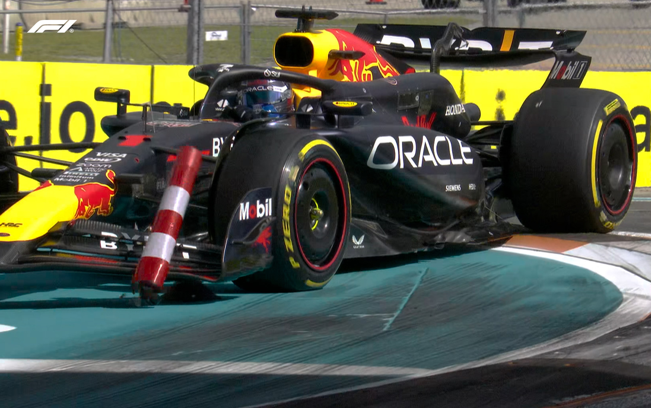 F1, GP Miami 2024: Verstappen abbatte un birillo nella gara degli Usa ...