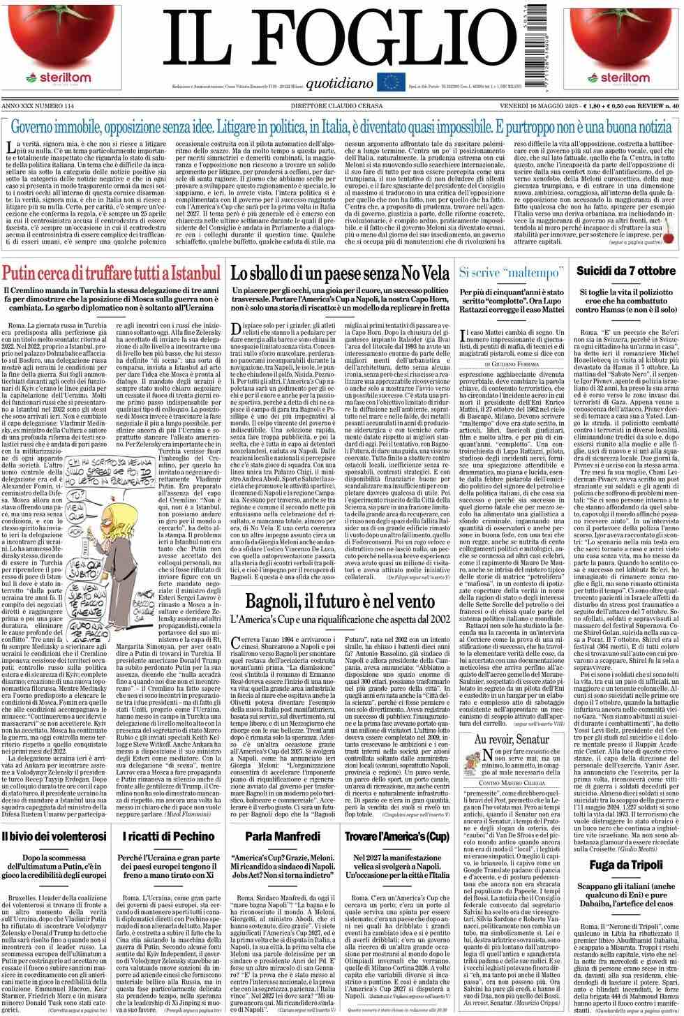 Le prime pagine dei quotidiani di oggi 16 maggio: la rassegna stampa ...