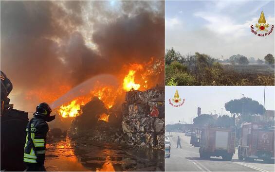 Incendi in Italia, fiamme lambiscono case in Sardegna. In Calabria 70 ...