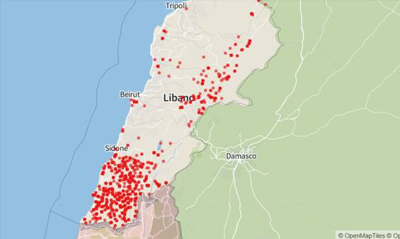 Guerra in Libano, la mappa dei bombardamenti israeliani | SKY Tg24