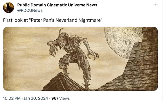 Peter Pan Neverland Nightmare, a first image from the horror film ...