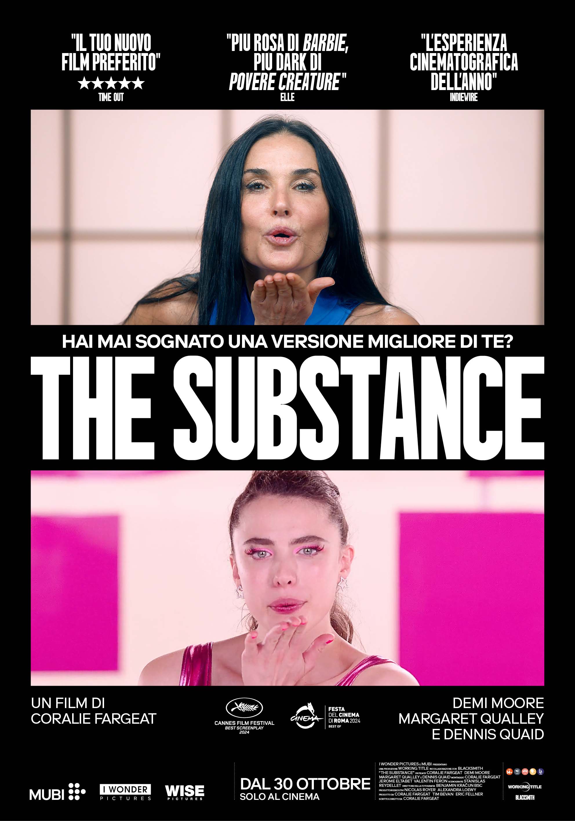 The Substance, il cast del film horror con Demi Moore e Dennis Quaid ...